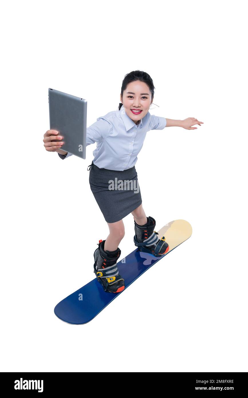 Man woman tablet vertical Cut Out Stock Images & Pictures - Alamy