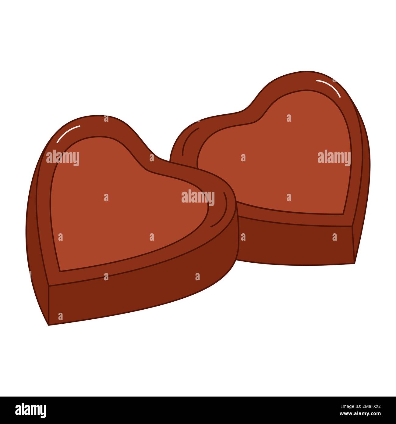 Hand drawn chocolates for Valentine day. Design elements for posters ...