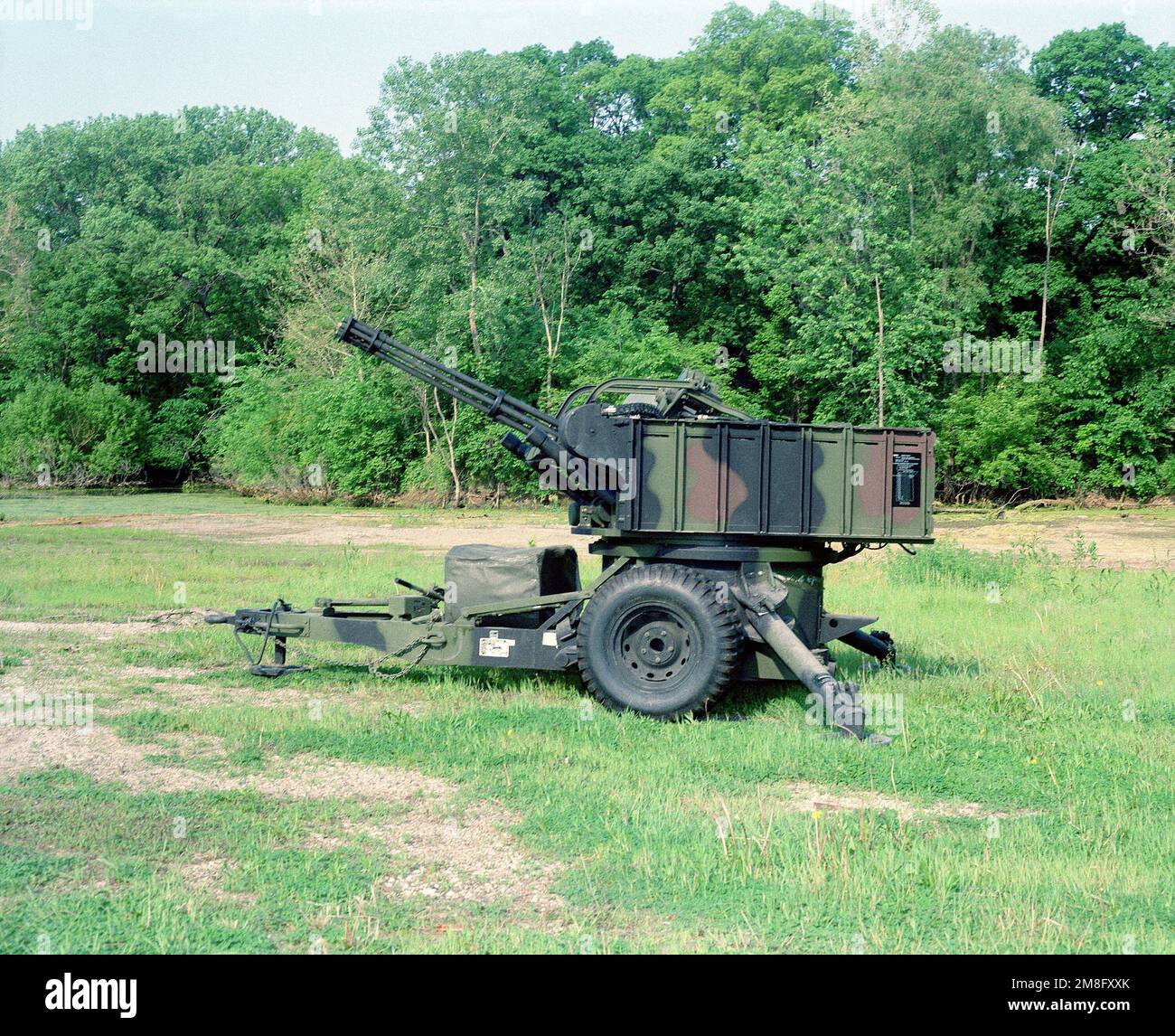 A left side view of an M-167A2 Vulcan air defense system (VADS ...