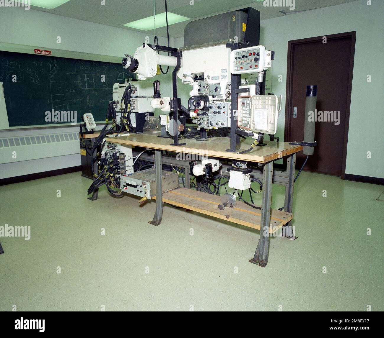 A view of a fire control panel board for an M-1 Abrams main battle tank ...