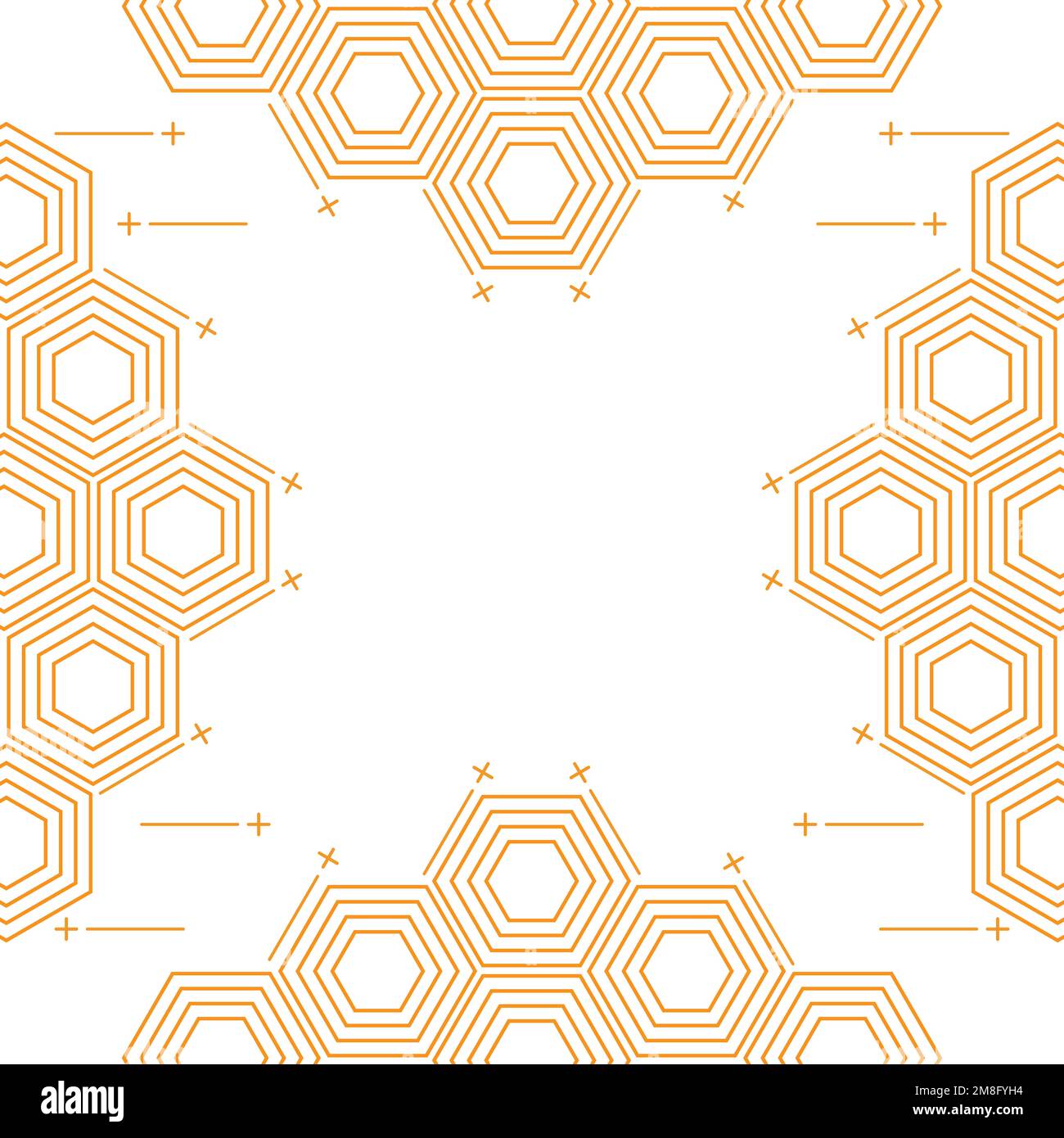 modern geometric hexagonal shape design element Stock Photo - Alamy