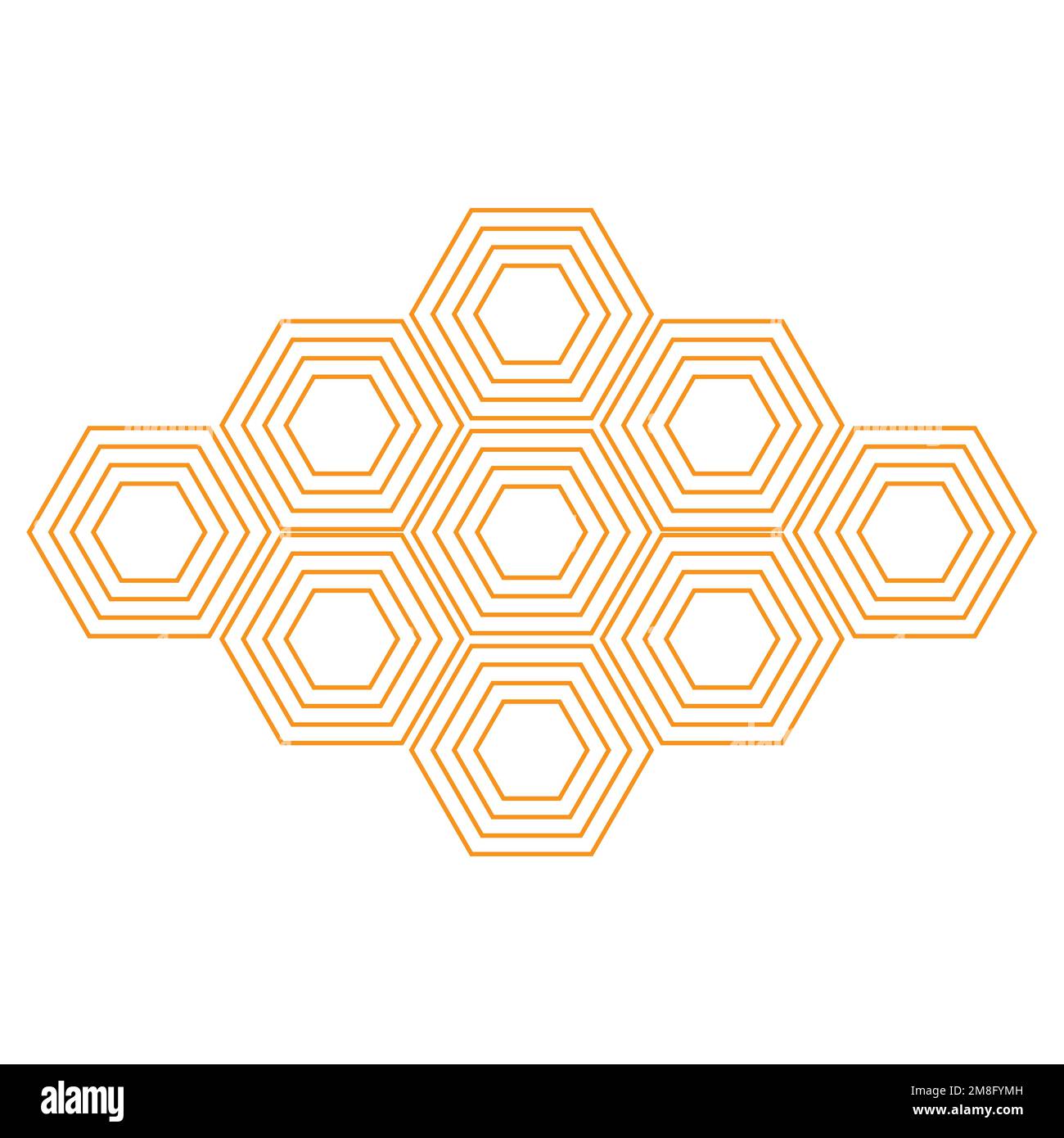 modern geometric hexagonal shape design element Stock Photo - Alamy