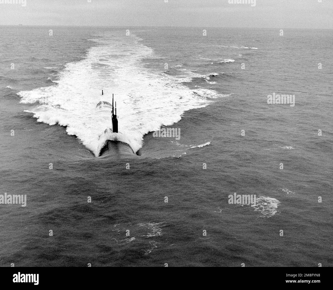 A bow view of the nuclear-powered attack submarine USS JEFFERSON CITY ...