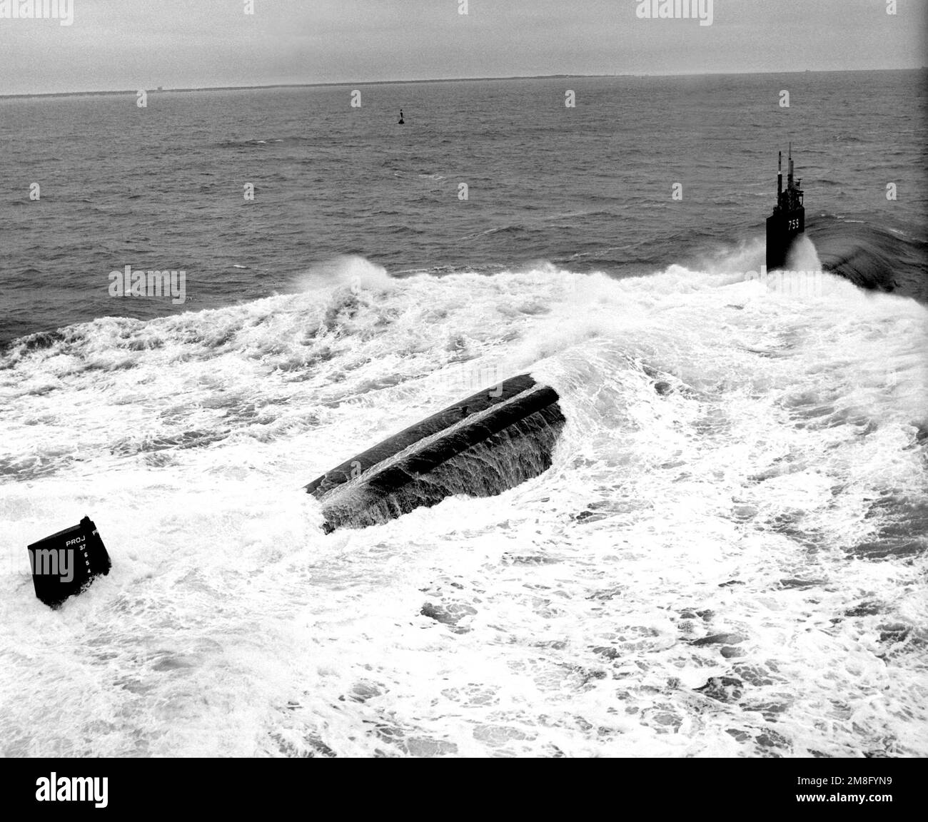A starboard quarter view of the nuclear-powered attack submarine ...