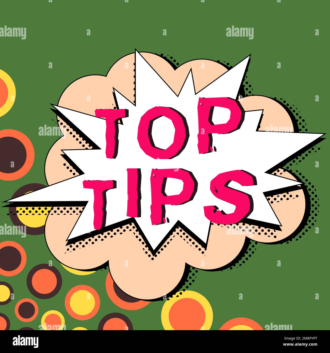 Hand writing sign Top Tips, Concept meaning a small but particularly ...