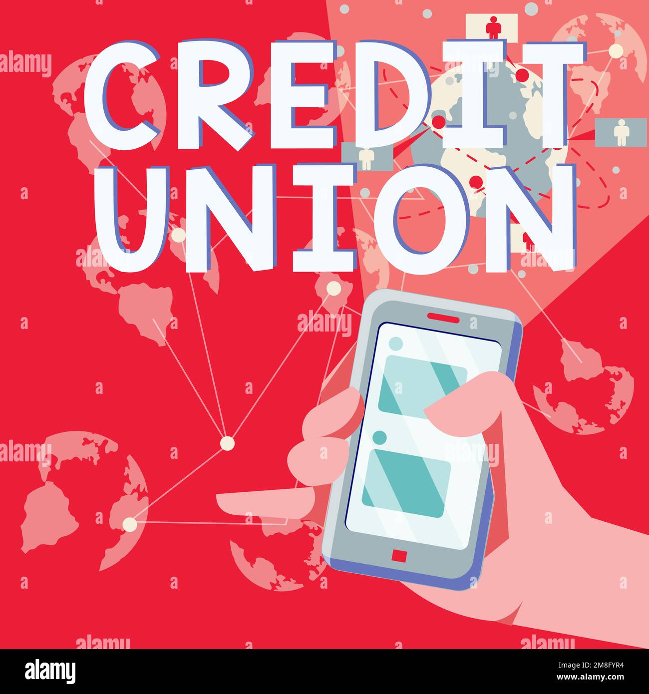 Text showing inspiration Credit Union. Business idea cooperative ...