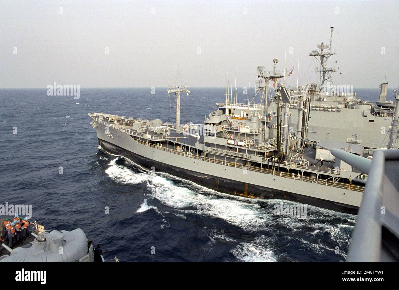 Sailors aboard the amphibious command ship USS BLUE RIDGE (LCC-19 ...