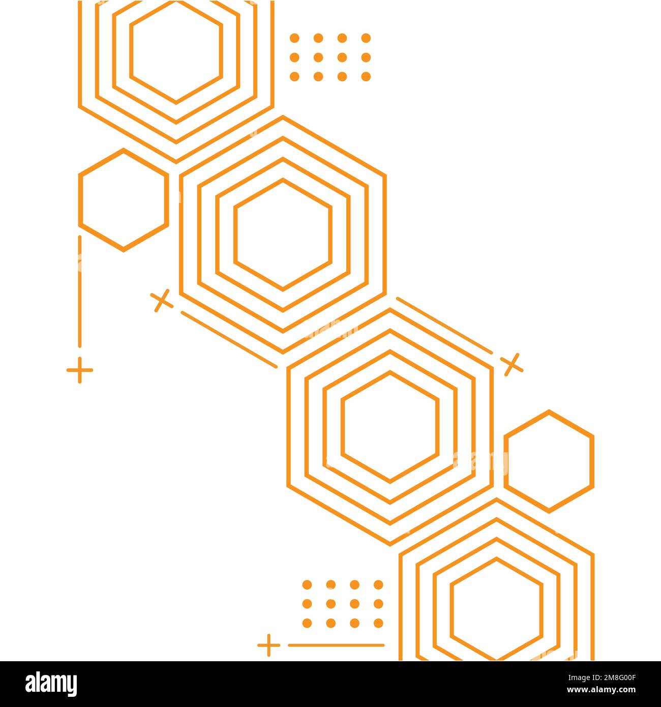 modern geometric hexagonal shape design element Stock Photo - Alamy