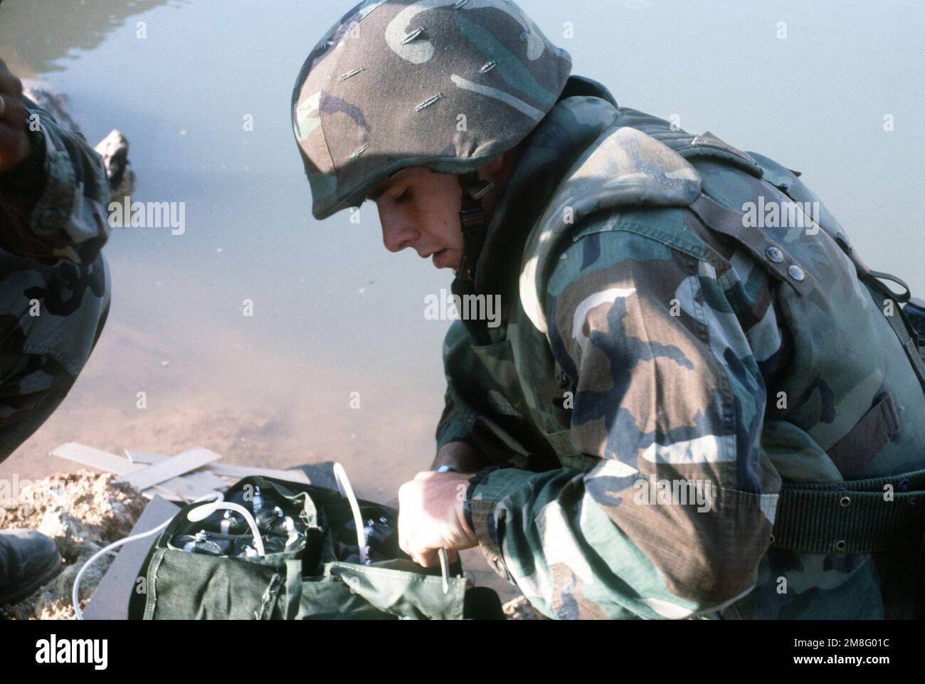 A member of the 3rd Combat Engineer Battalion (CEB), 3rd Marine ...