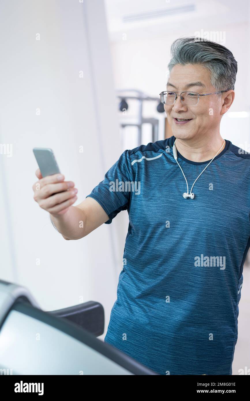 The old man out in the gym Stock Photo - Alamy
