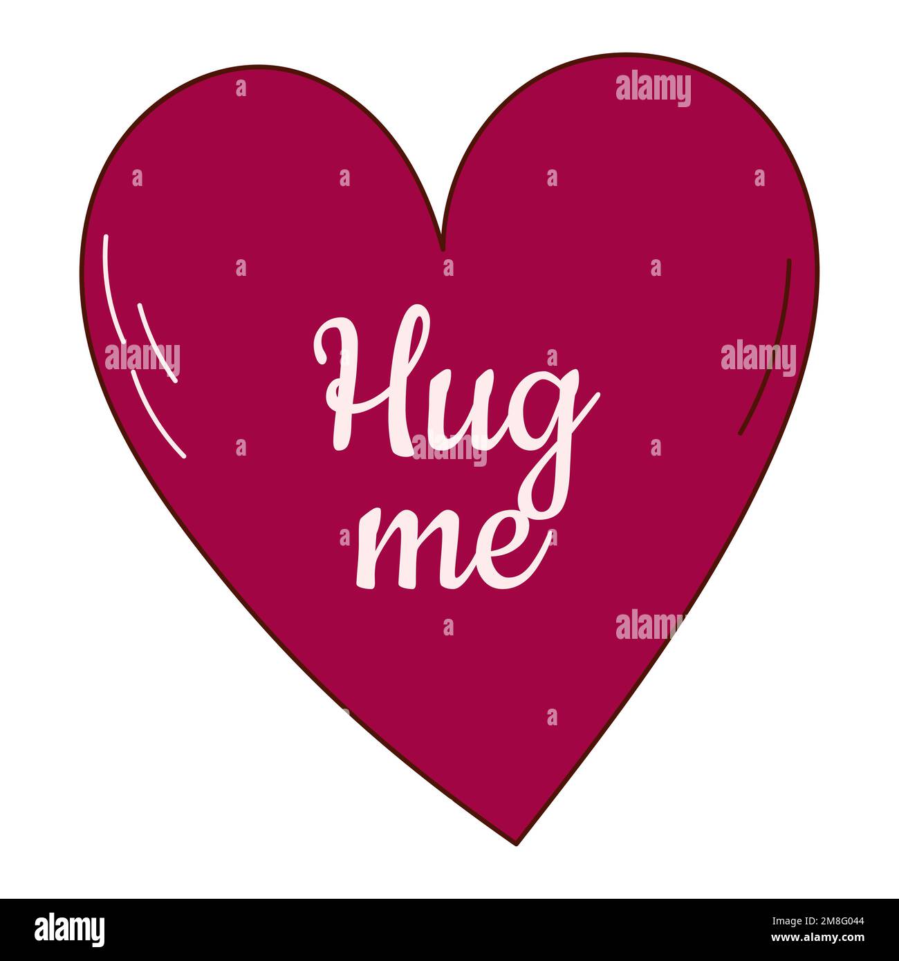 Hand drawn heart for Valentine day. Design elements for posters ...