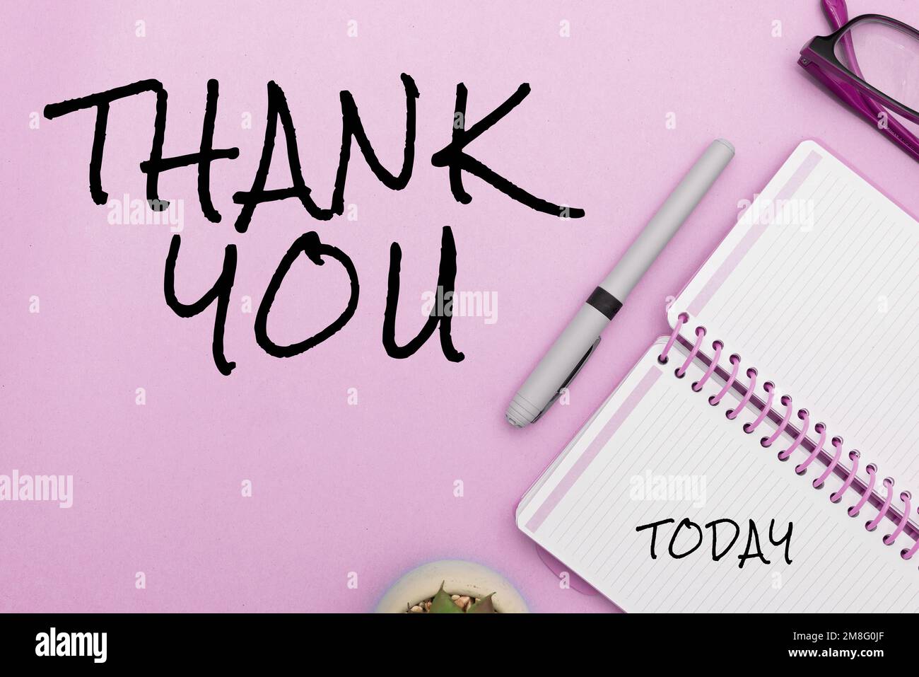 Conceptual caption Thank You, Word for replaying on something good or ...