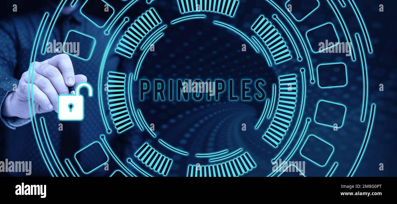 Inspiration showing sign Principles. Word Written on fundamental truth ...