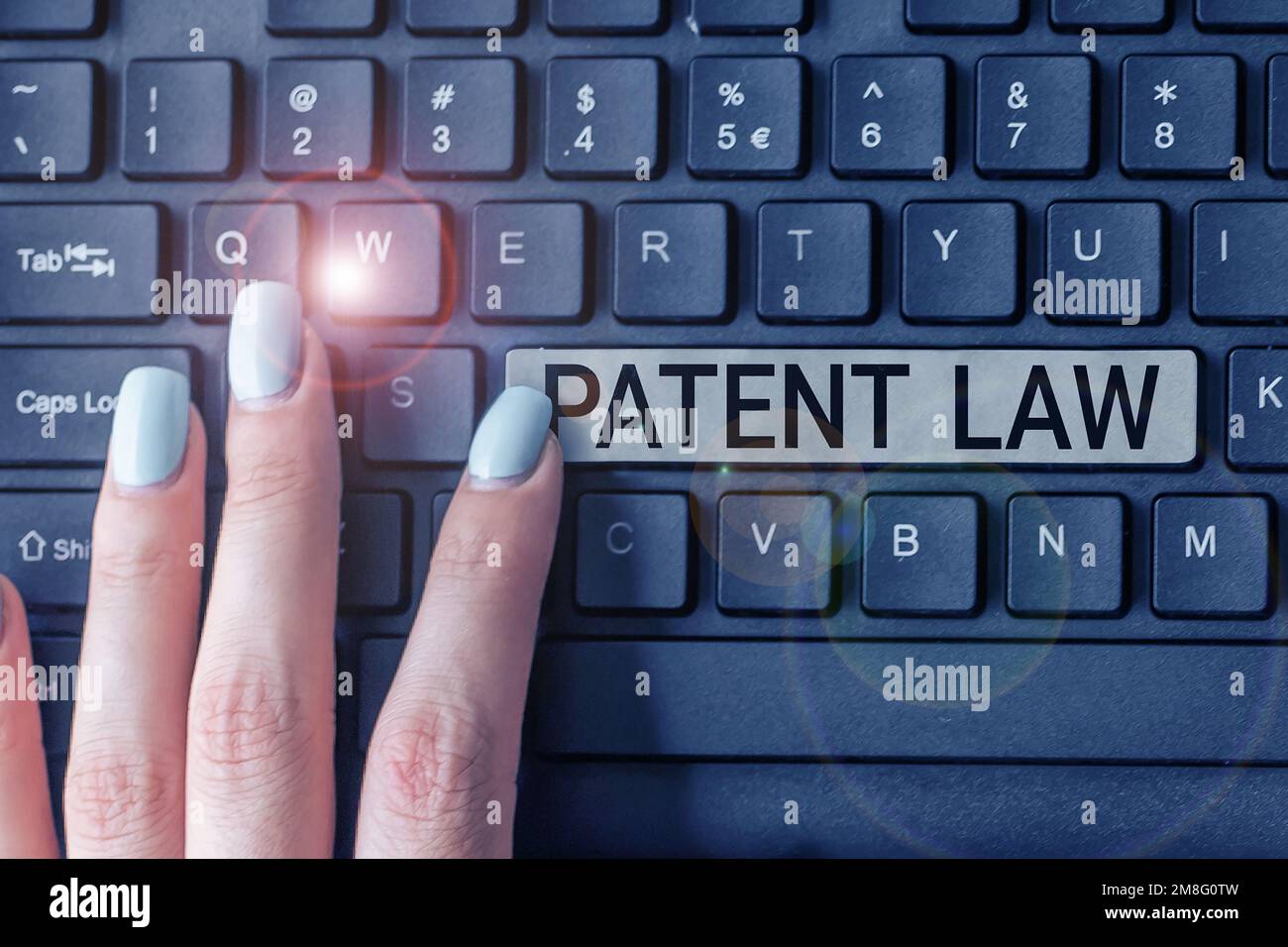 Sign displaying Patent Law. Business concept deals with an inventor's ...