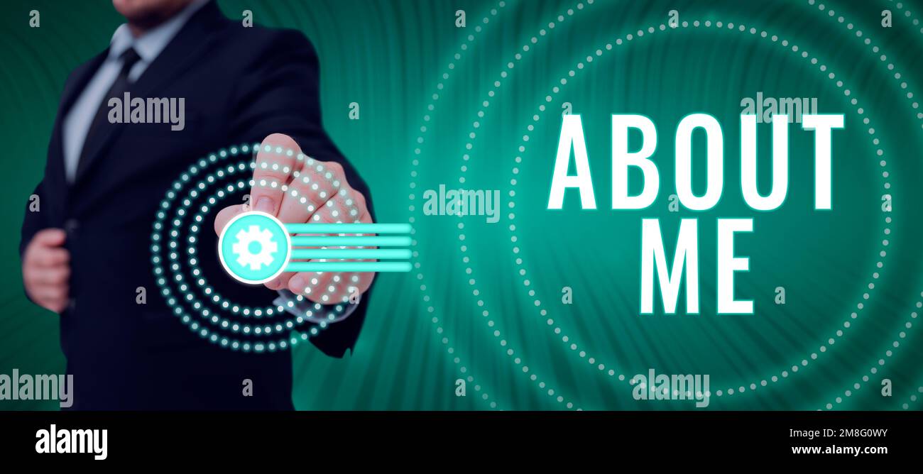 Handwriting text About Me, Business overview My Personal ...