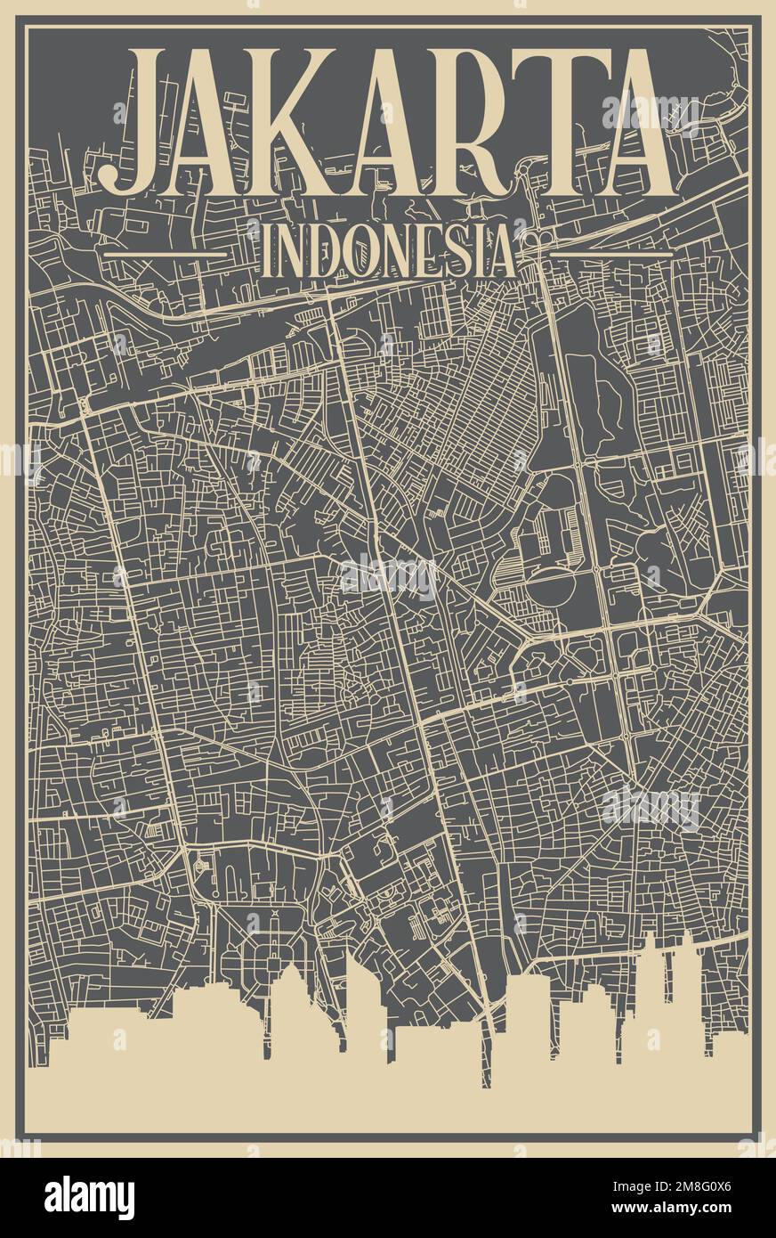 Indonesia jakarta architecture line Stock Vector Images - Alamy