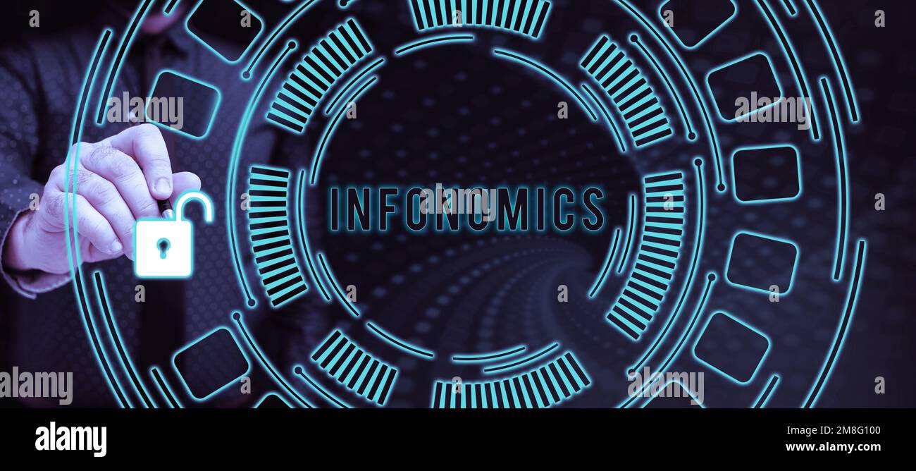 Text sign showing Infonomics. Business showcase visual image used to ...