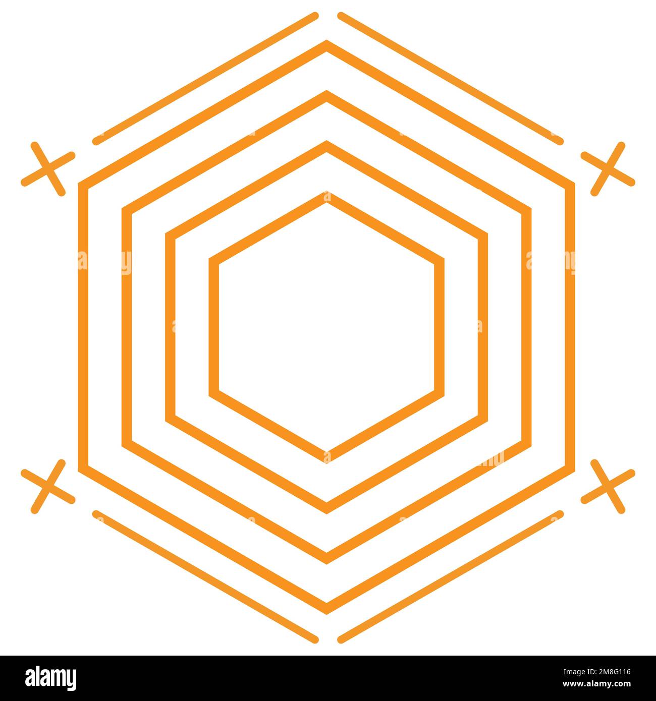 modern geometric hexagonal shape design element Stock Photo - Alamy