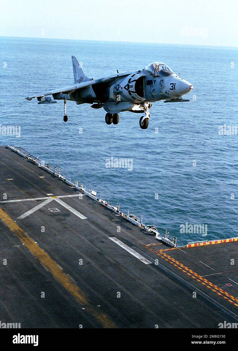An AV-8B Harrier aircraft of Marine Heavy Helicopter Squadron 362 (HMH ...