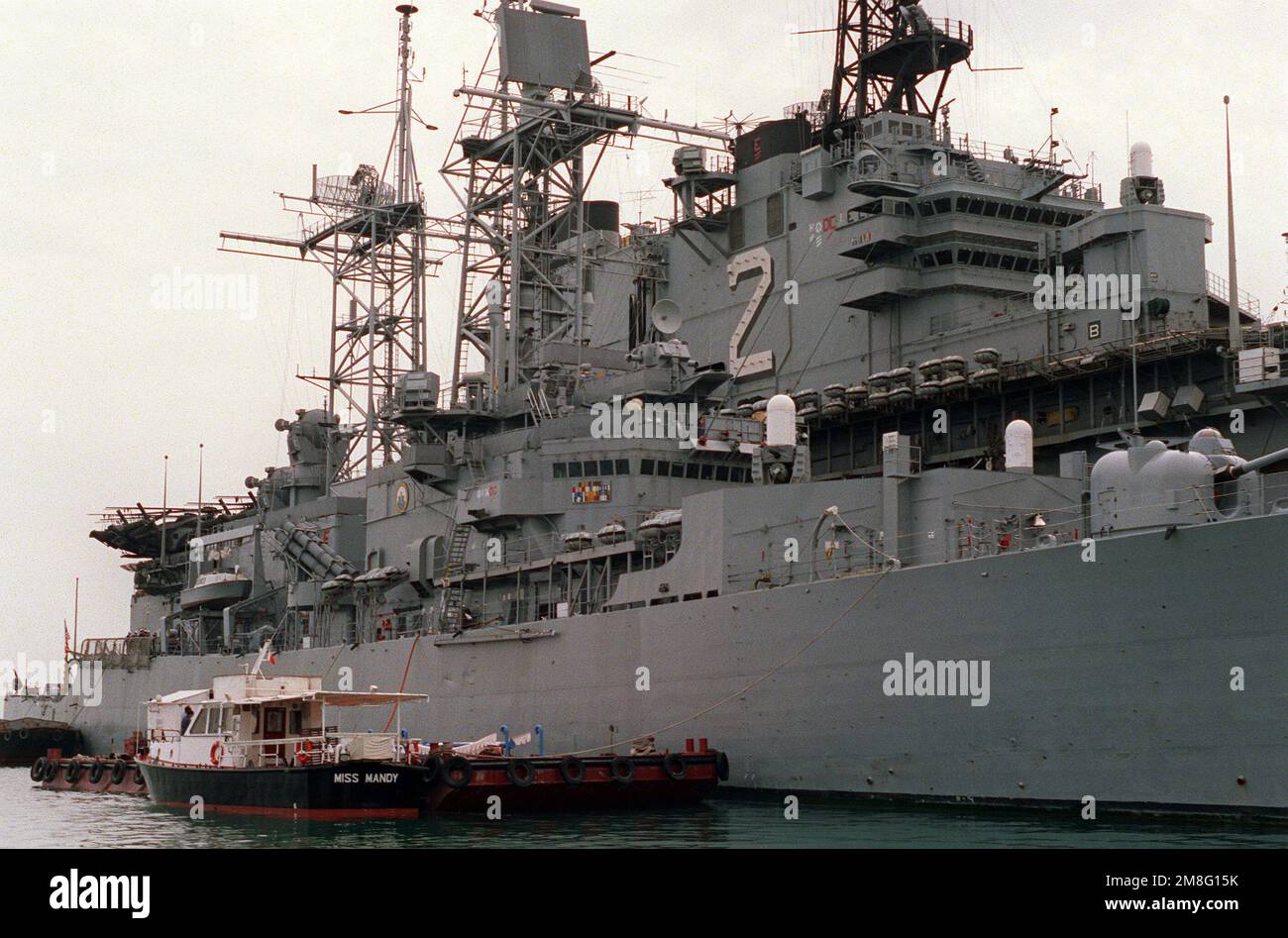 The amphibious assault ship USS SAIPAN (LHA-2) and the nuclear-powered ...