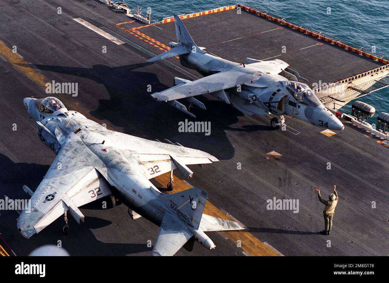 AB-8B Harrier aircraft of Marine Heavy Helicopter Squadron 362 (HMH-362 ...