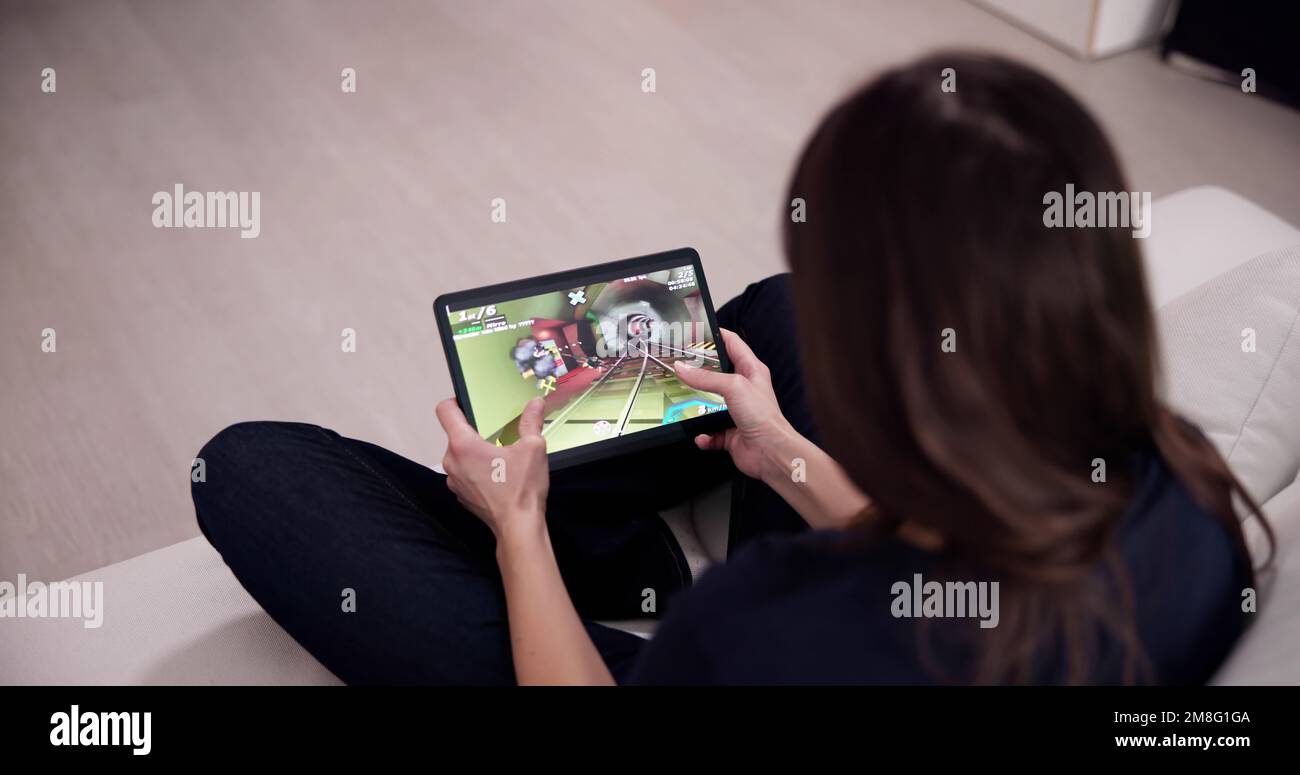 Tablet video game airplane hi-res stock photography and images - Alamy