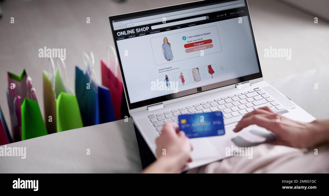 Ecommerce laptop hi-res stock photography and images - Alamy