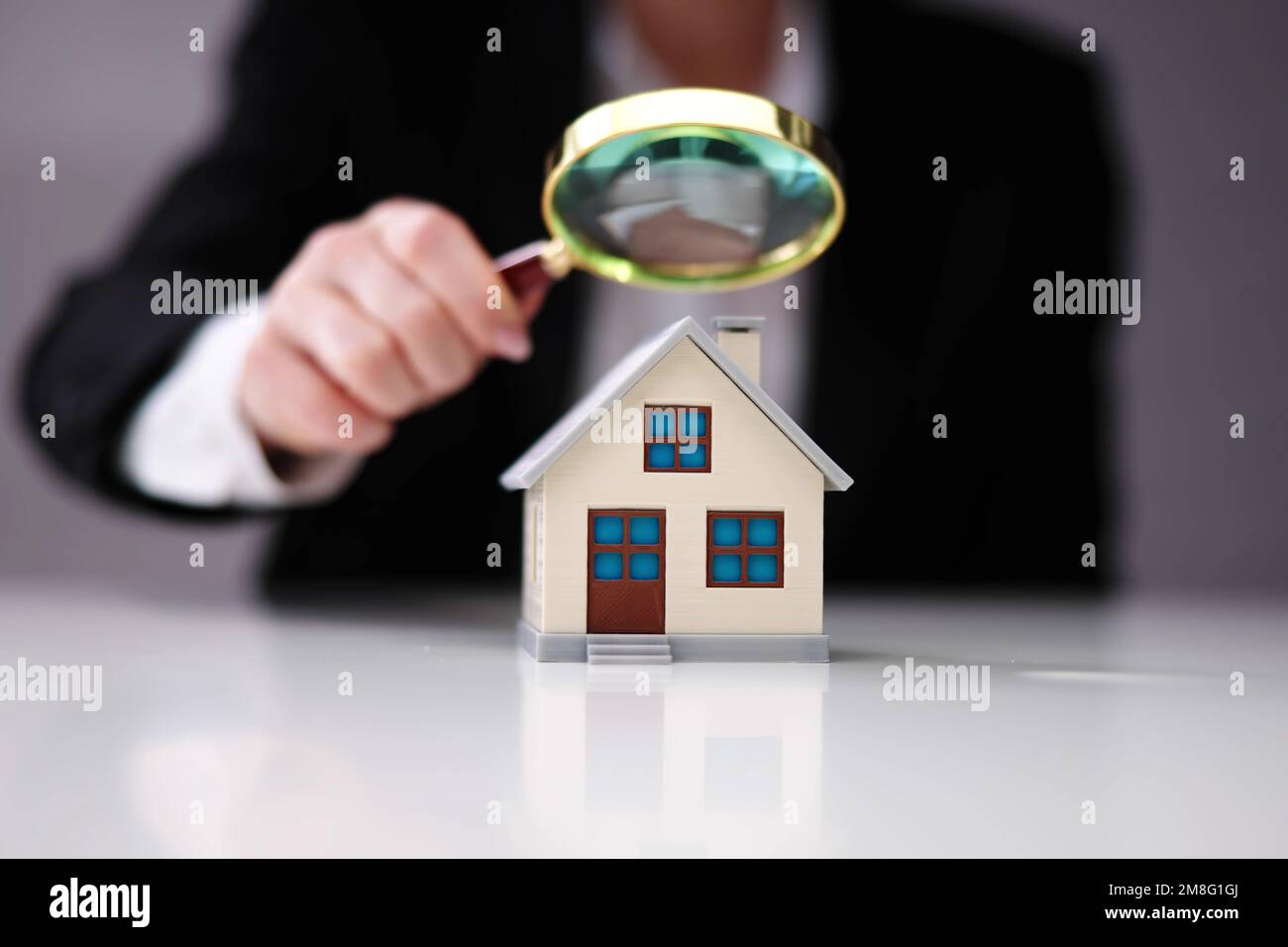 Real Estate House Appraisal And Inspection. Checking Home Stock Photo ...