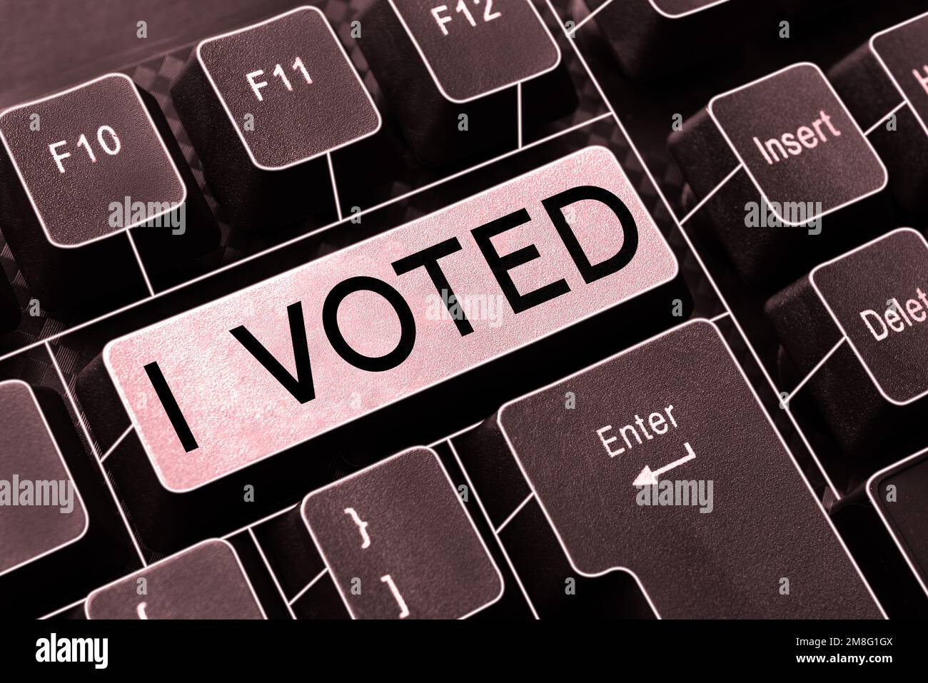 Hand writing sign I Voted. Internet Concept indication of a choice ...