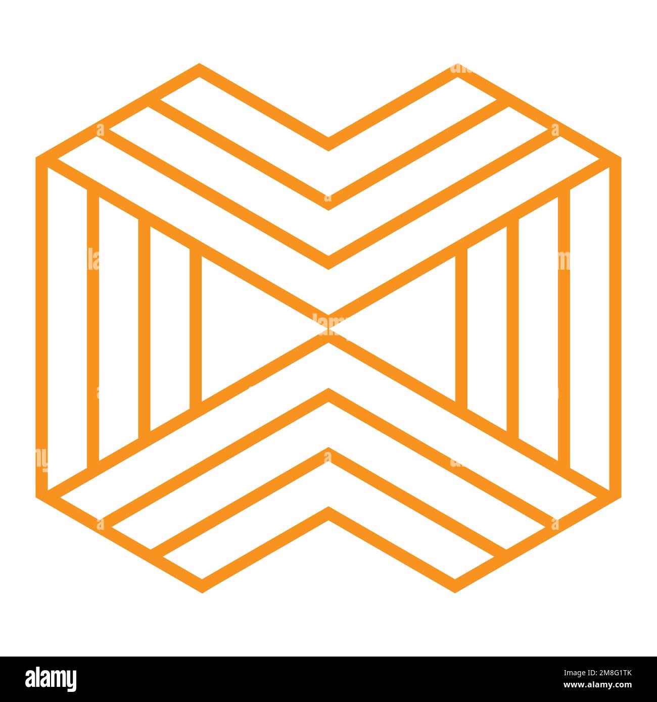 modern geometric hexagonal shape design element Stock Photo - Alamy