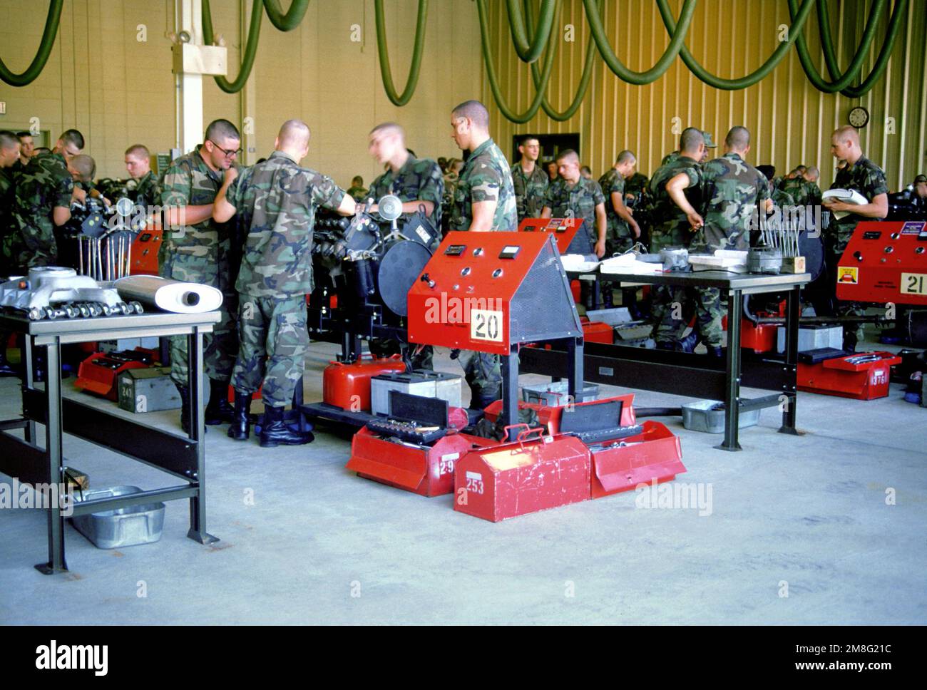 Students in the heavy wheeled vehicle mechanic course learn to ...