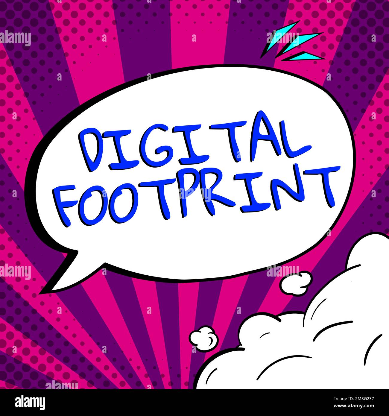 Text sign showing Digital Footprint. Word Written on uses digital ...