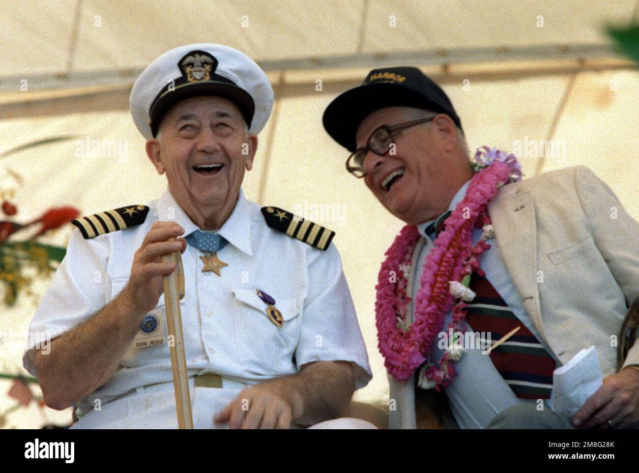 Retired CAPT Donald K. Ross, left, and retired CAPT Joseph K. Taussig ...