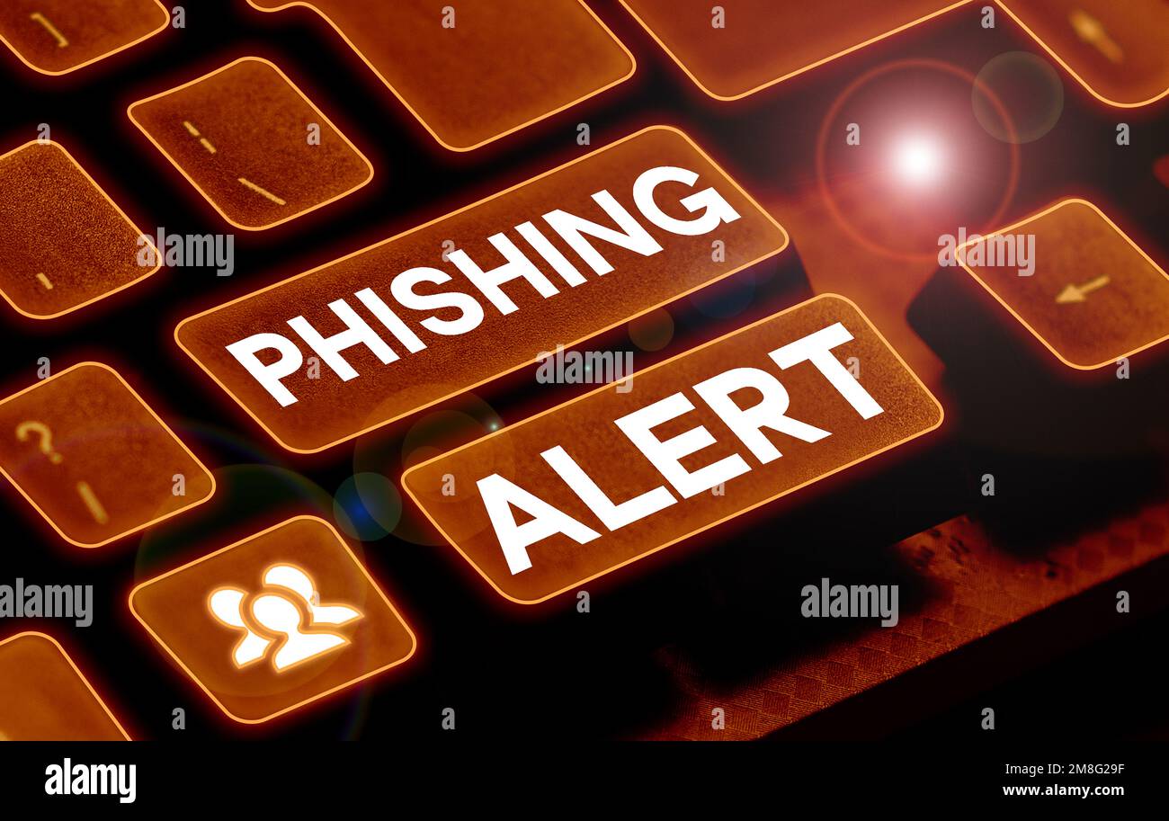 Hand writing sign Phishing Alert, Business showcase aware to fraudulent ...
