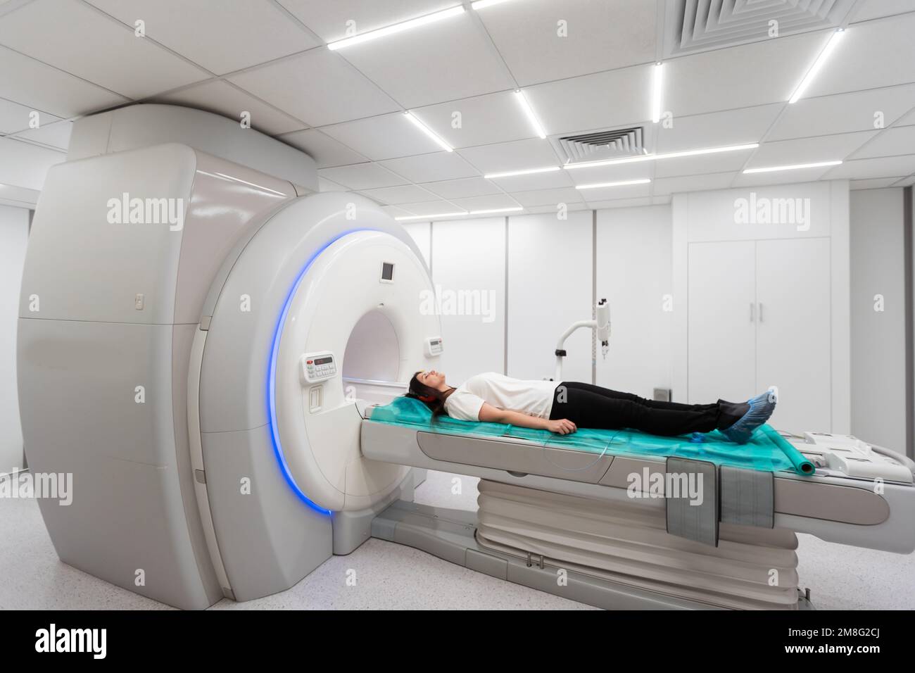 Medical CT or MRI Scan in the modern hospital laboratory. Interior of ...