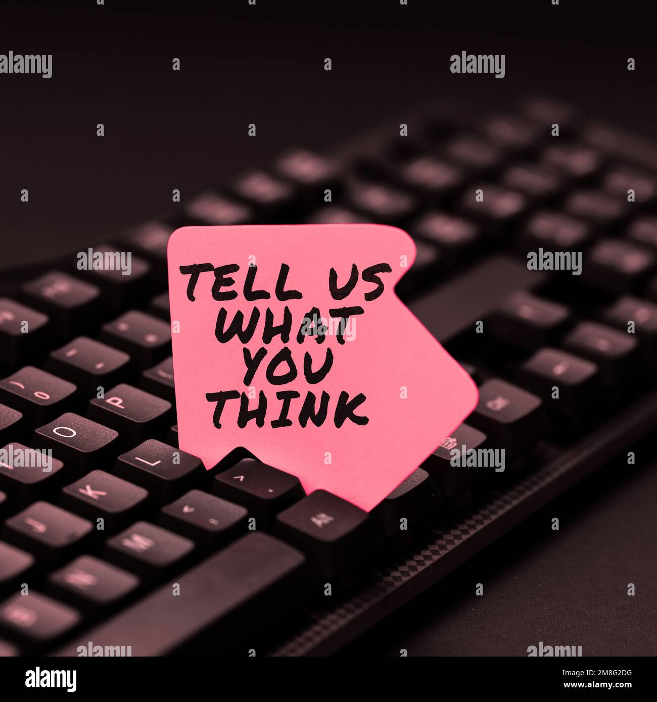 Inspiration showing sign Tell Us What You Think. Internet Concept ...