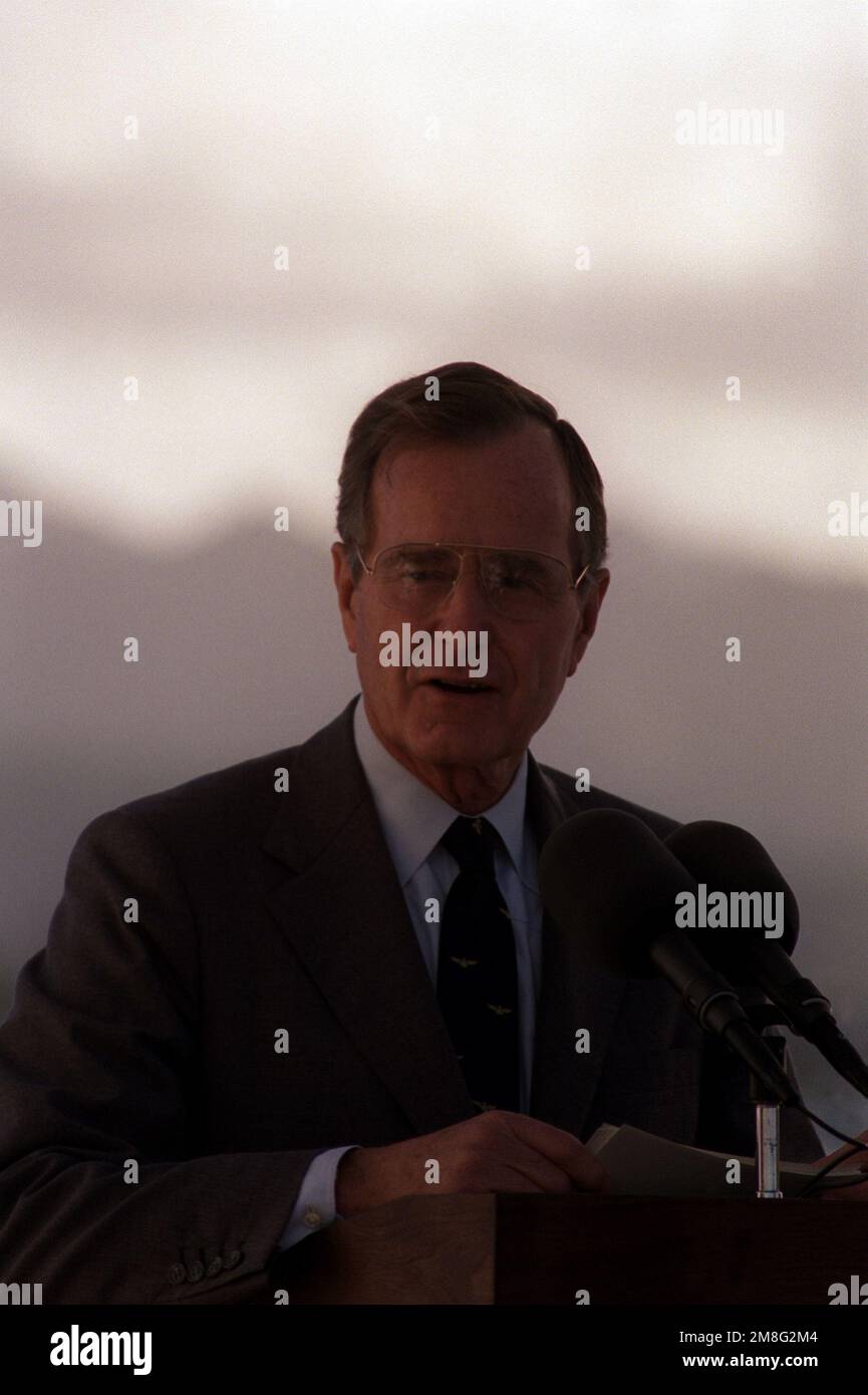 President George Bush speaks during an observance commemorating the ...