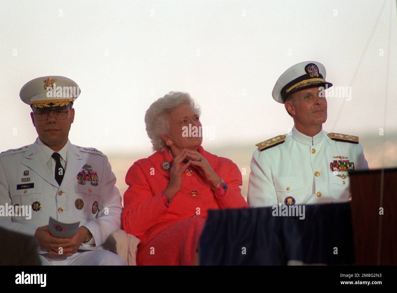 GEN Colin Powell, chairman of the Joint Chiefs of STAFF, Barbara Bush ...