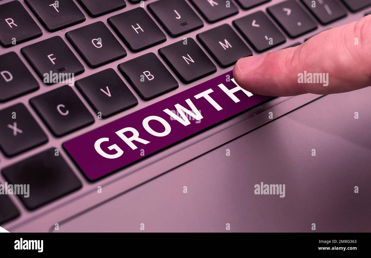 Text caption presenting Growth. Business concept process of increasing ...