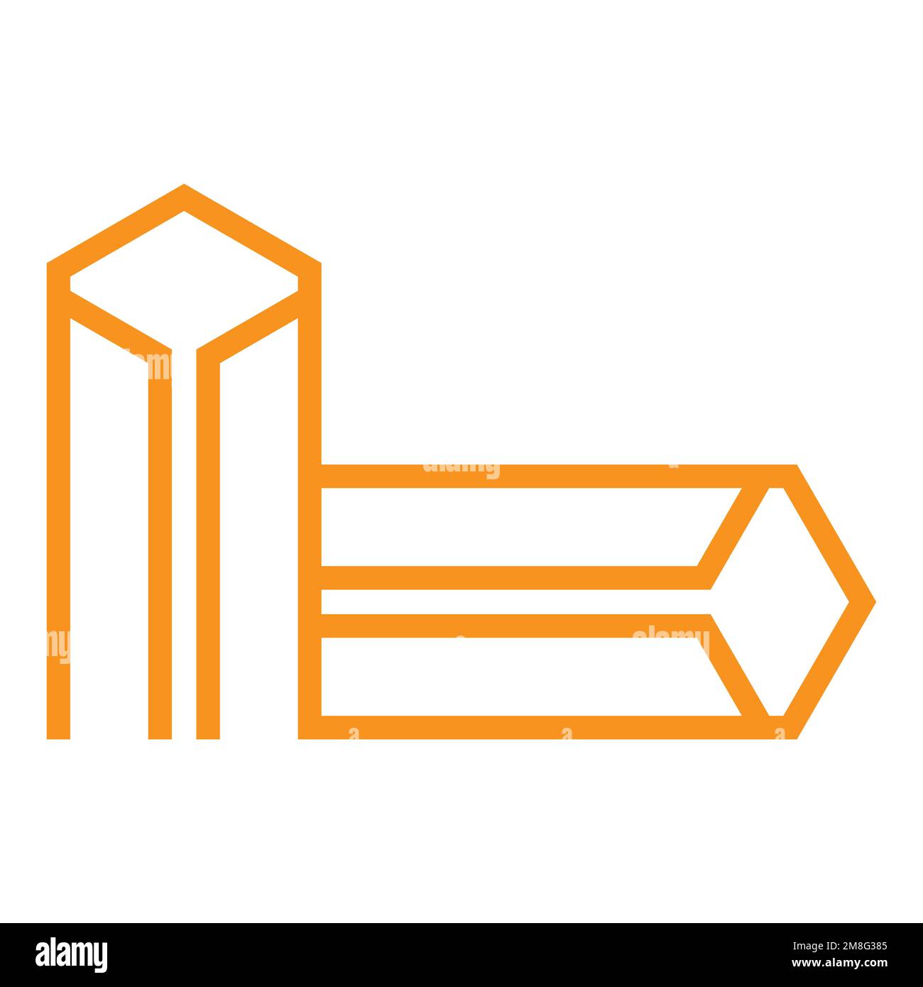 modern geometric hexagonal shape design element Stock Photo - Alamy