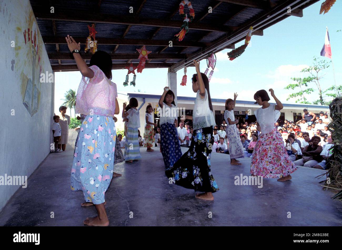 Children dance during a school performance, part of the eighth annual ...