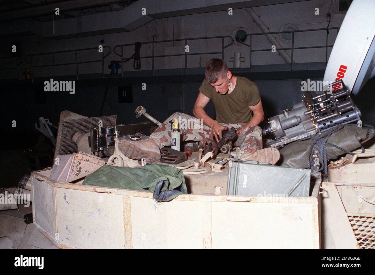 CPL Donald L. Woolf, a gunner with the light armored infantry ...