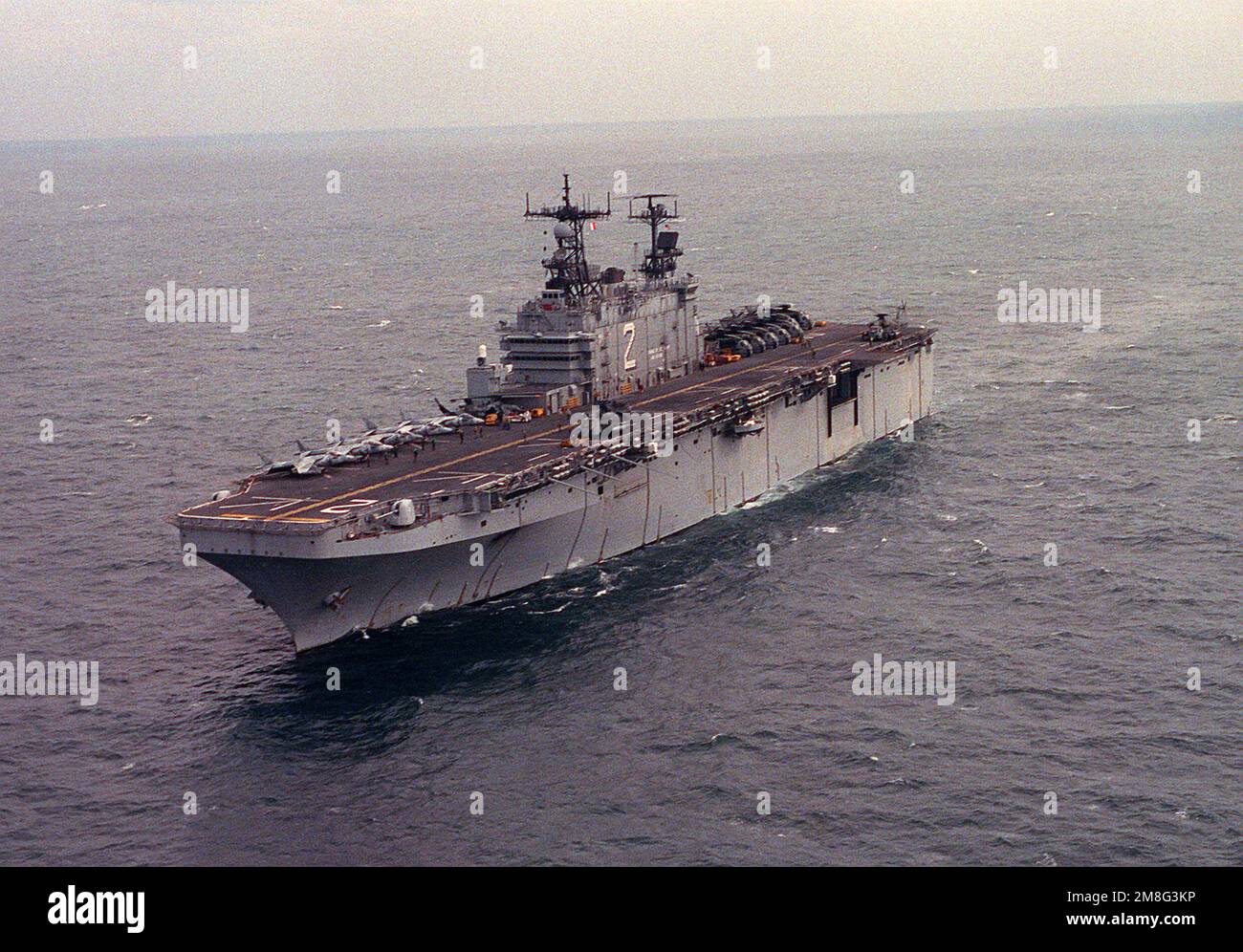 A port bow view of the amphibious assault ship USS SAIPAN (LHA-2 ...