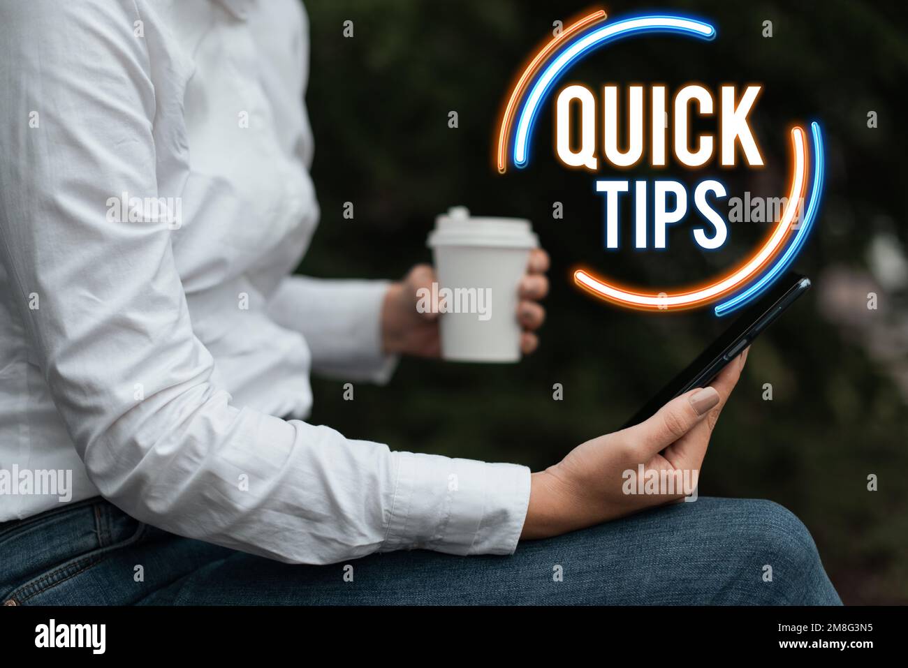 Text showing inspiration Quick Tips, Business concept small but ...