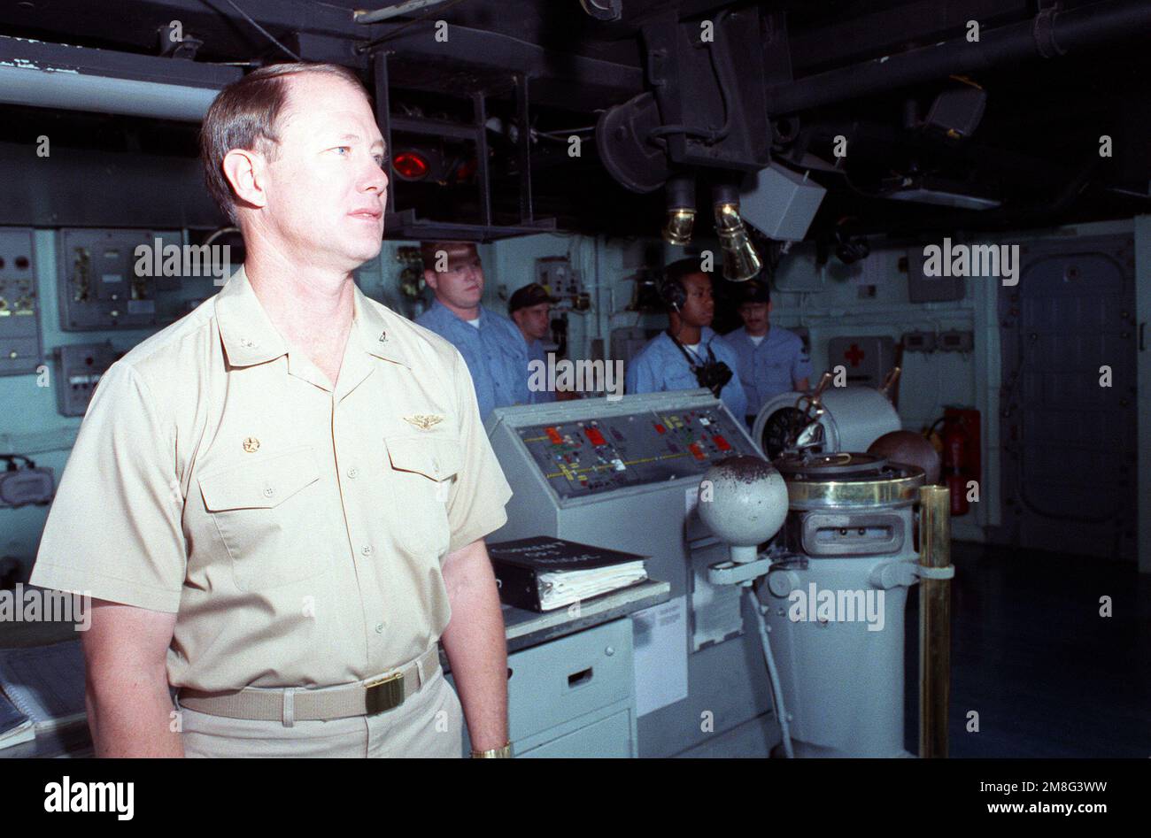 CAPT Sparky Lyle, commanding officer of the amphibious transport dock ...