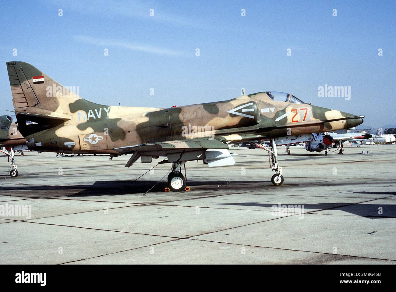 A right side view of a Fighter Squadron 126 (VF-126) A-4F Skyhawk ...