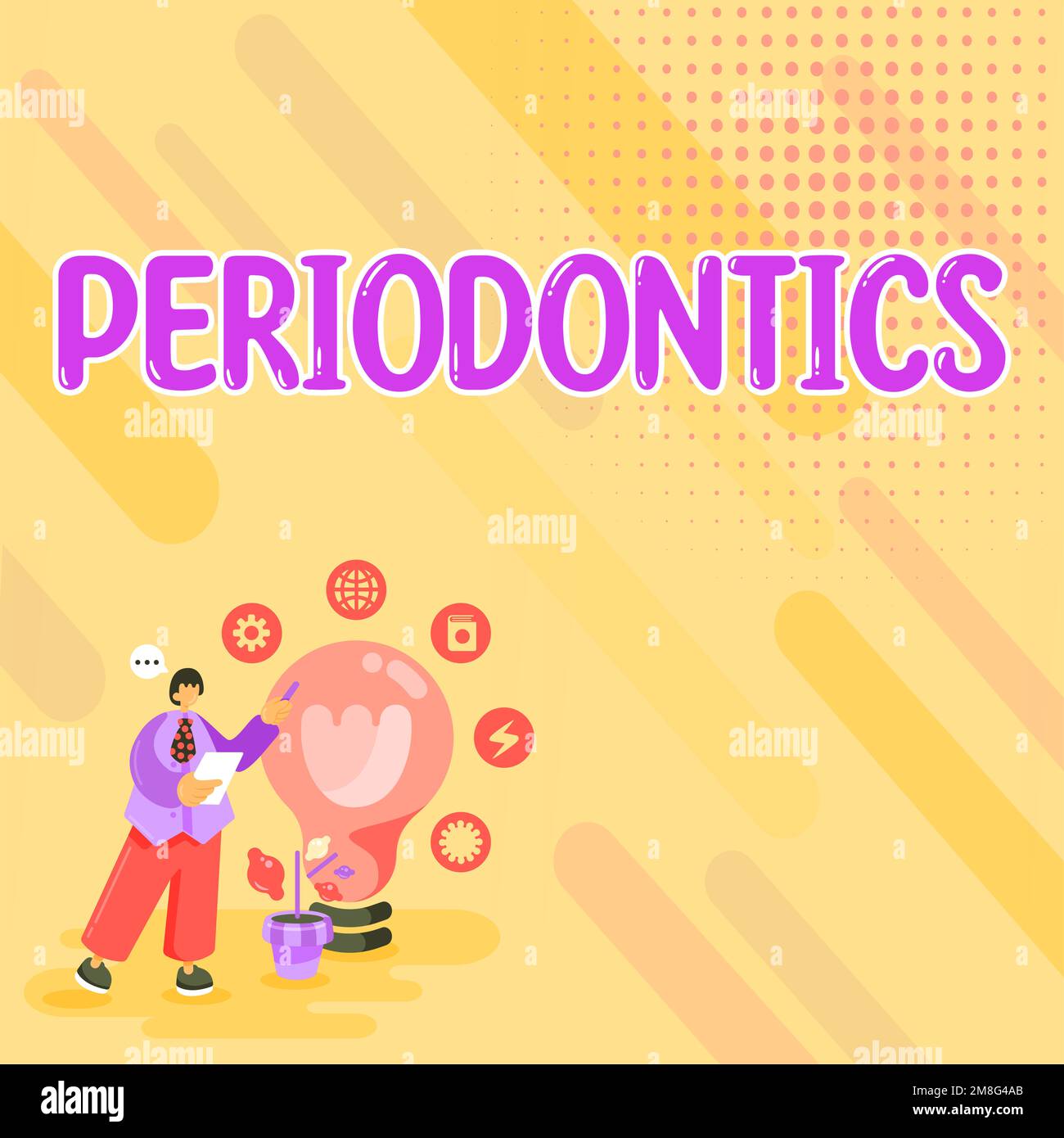 Conceptual caption Periodontics. Concept meaning a branch of dentistry ...