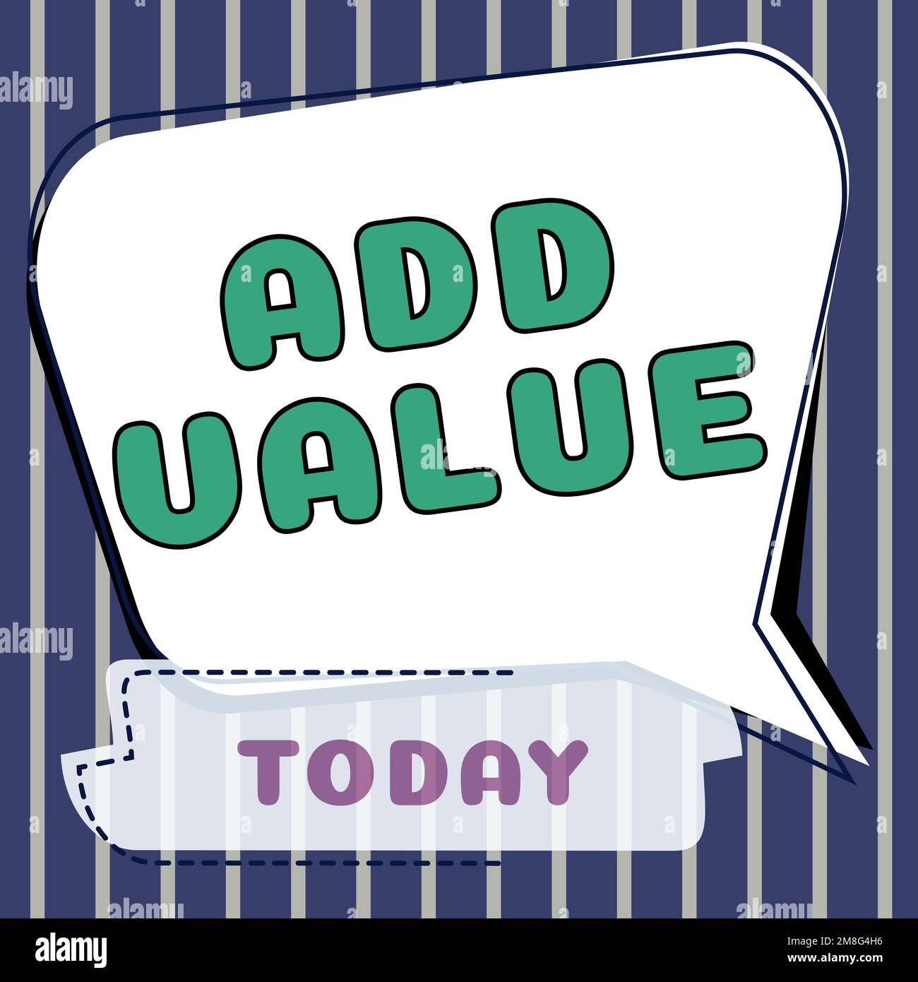 Text caption presenting Add Value. Business idea an improvement or ...