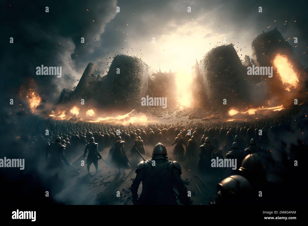 Battle medieval art siege hi-res stock photography and images - Alamy