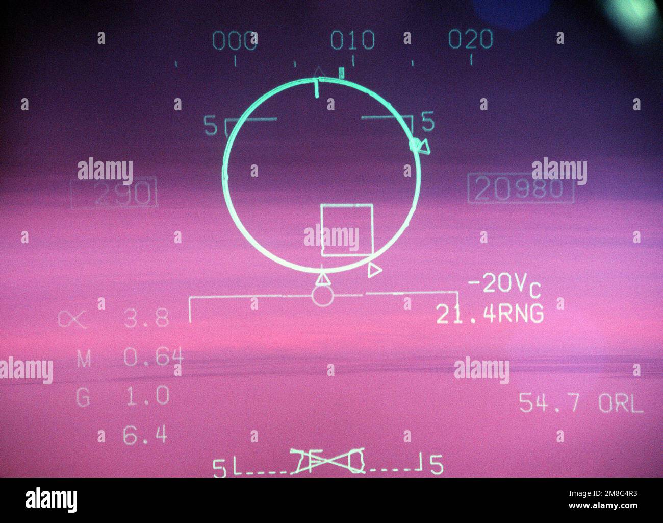 A view of one of the Heads-Up Display (HUD) screens from inside the ...